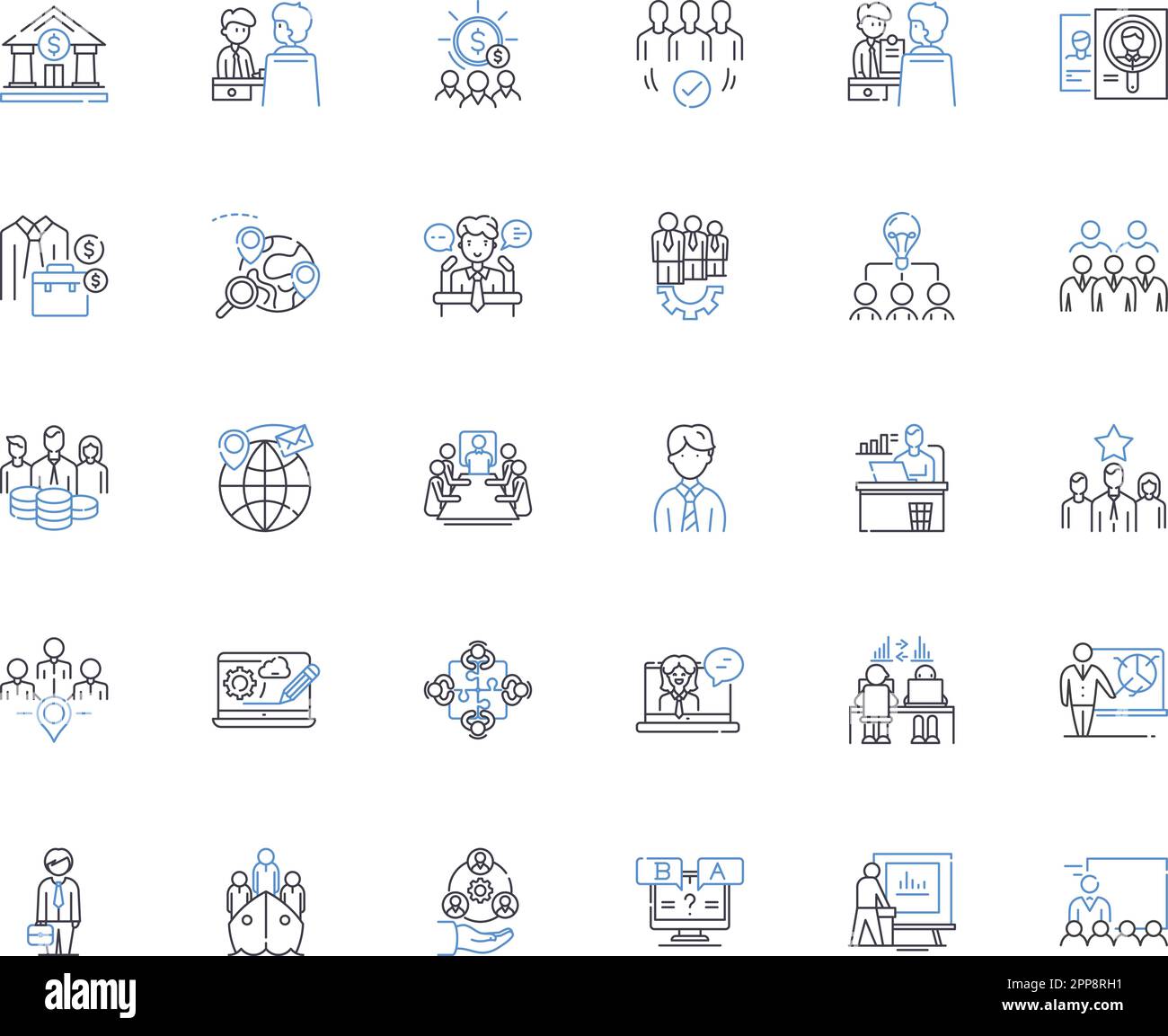 Business leaders line icons collection. Visionary, Entrepreneurial ...