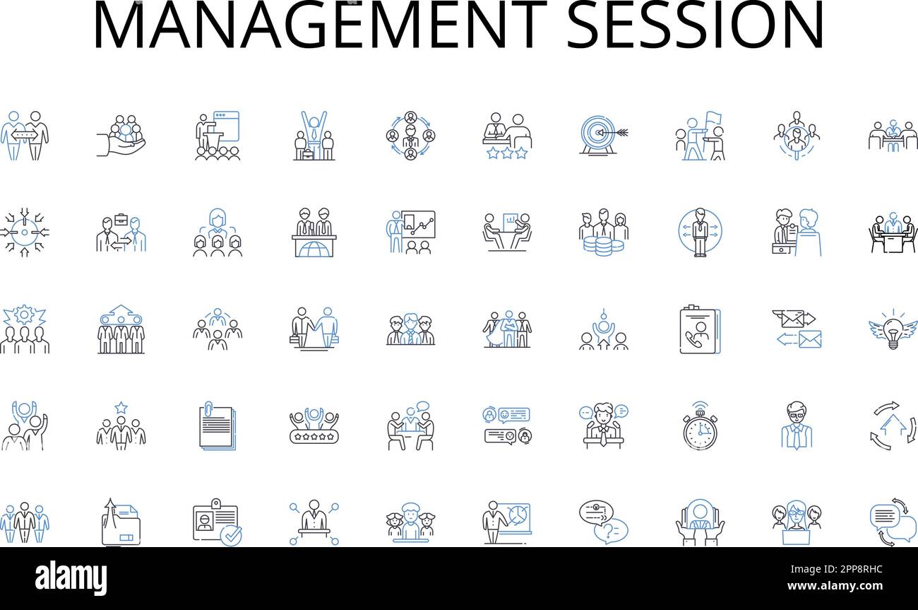Management session line icons collection. Health, Fitness, Nutrition ...