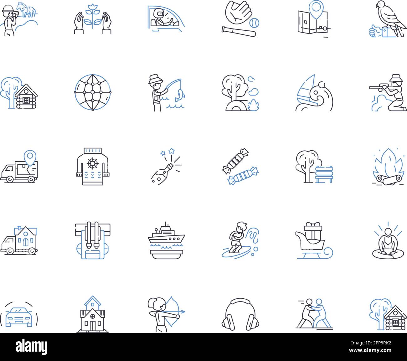 Retreat line icons collection. Zen, Solitude, Serenity, Rejuvenation ...