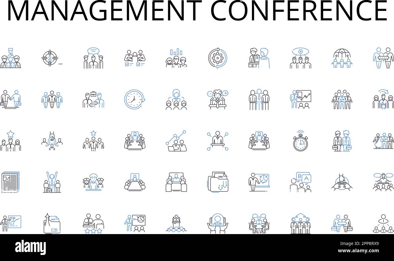 Management conference line icons collection. Membership, Deposit, Loan ...