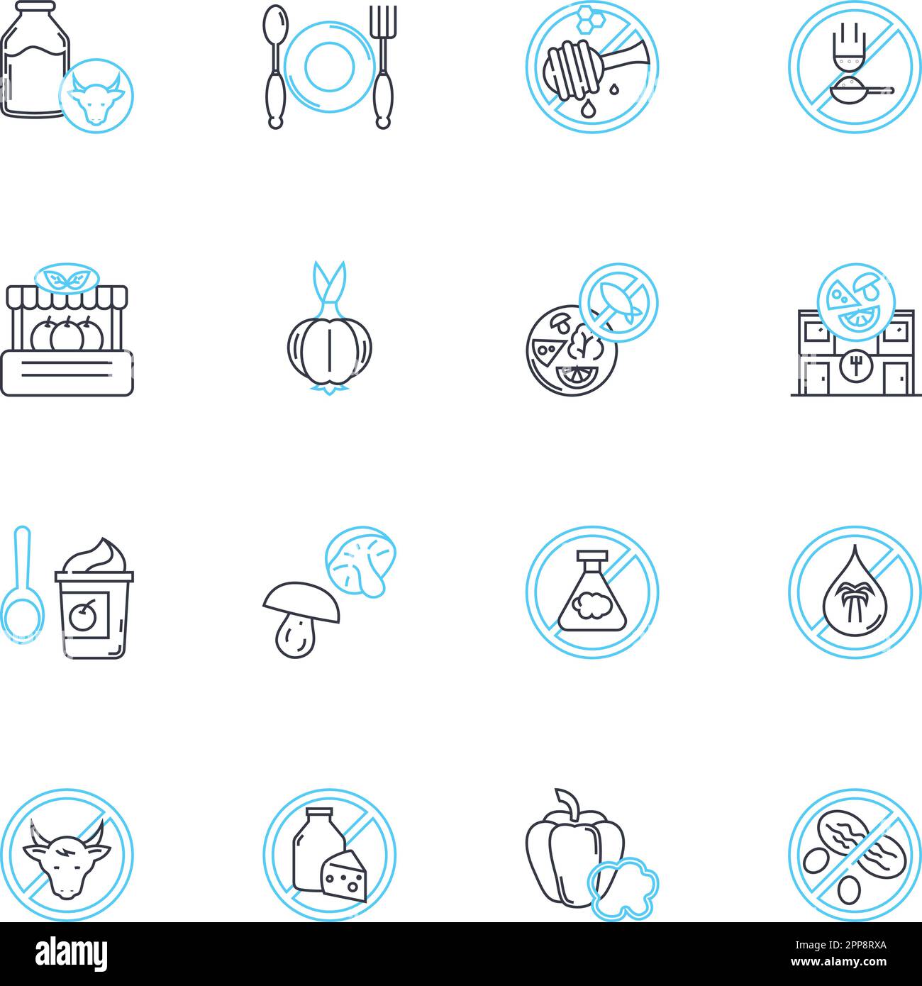 Athletic Fitness linear icons set. Endurance, Strength, Agility ...