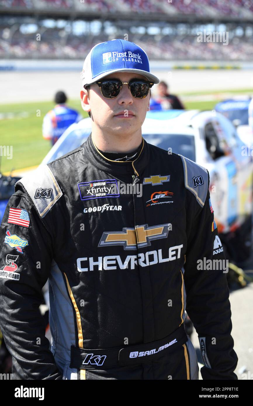 TALLADEGA, AL - APRIL 22: Sam Mayer (#1 JR Motorsports First Bank of ...