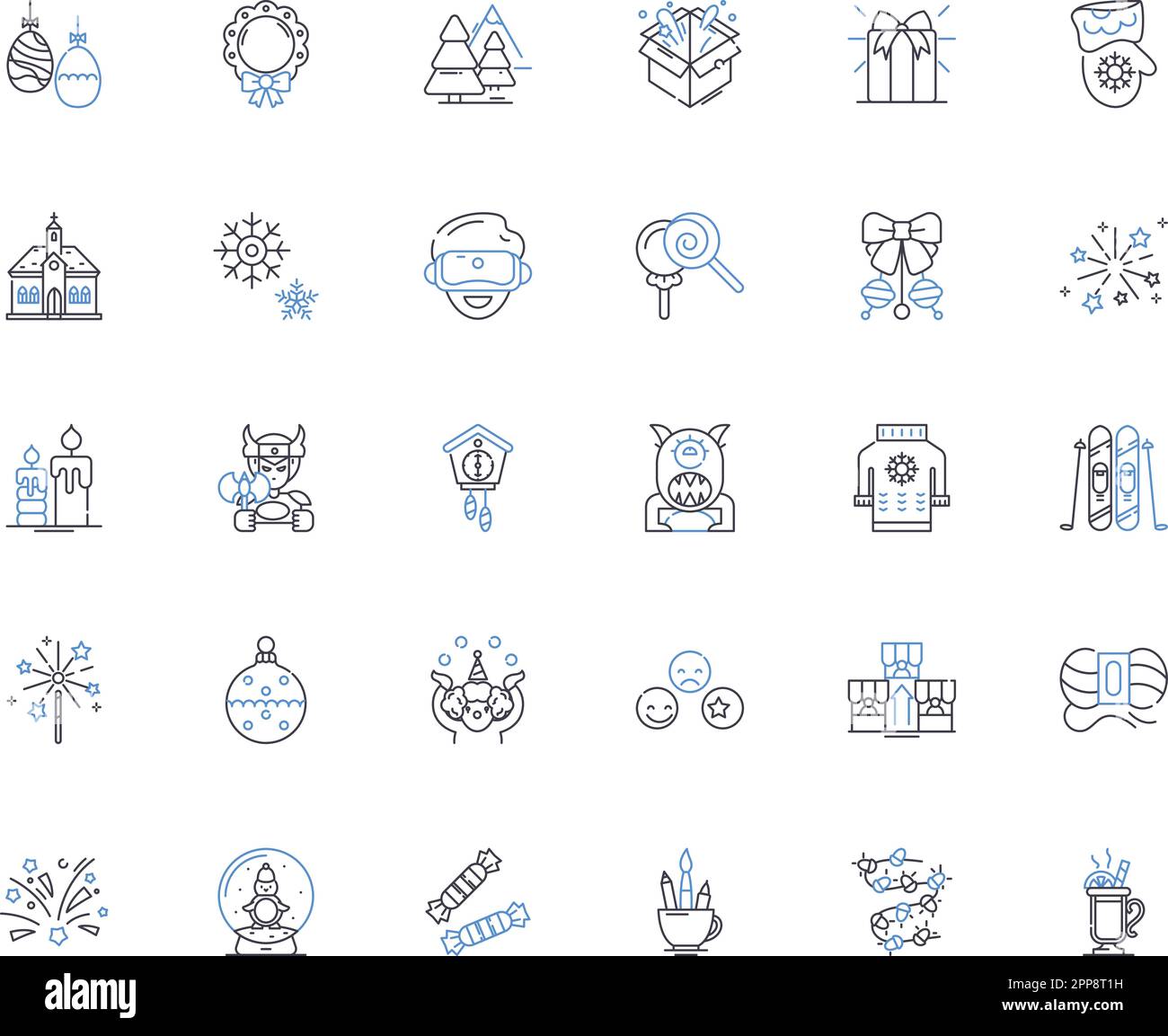 Contented beings line icons collection. Serene, Happy, Calm, Joyful ...