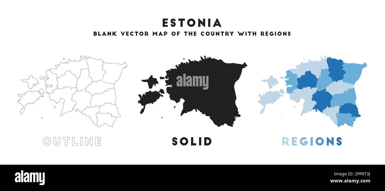 Estonia map. Borders of Estonia for your infographic. Vector country ...