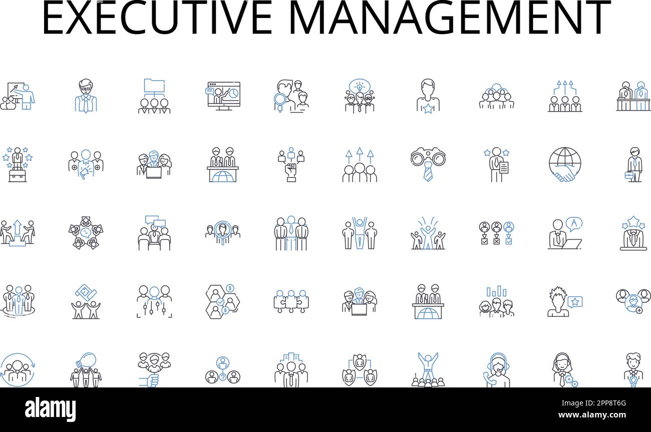 Executive management line icons collection. Strategy, Planning ...