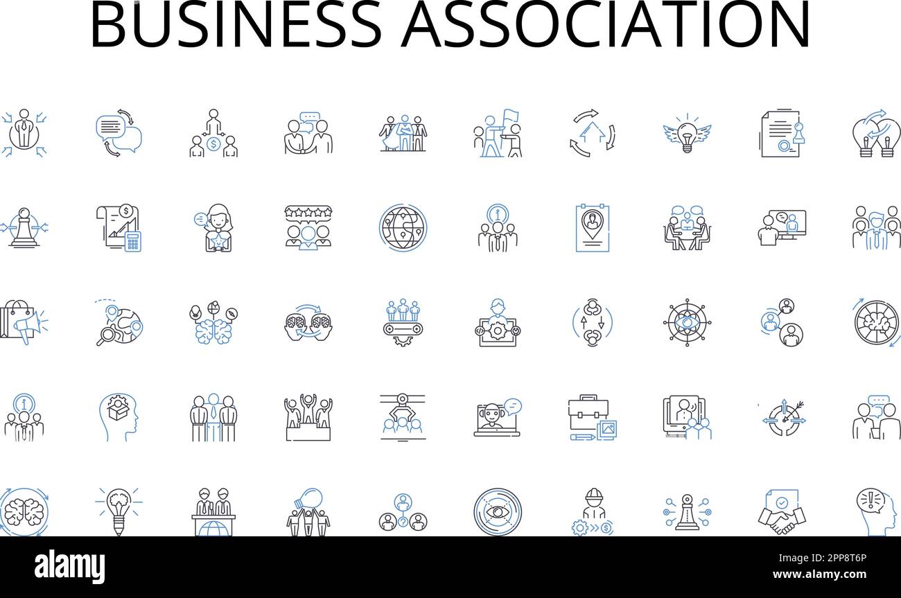 Business association line icons collection. Shopping, Therapy ...