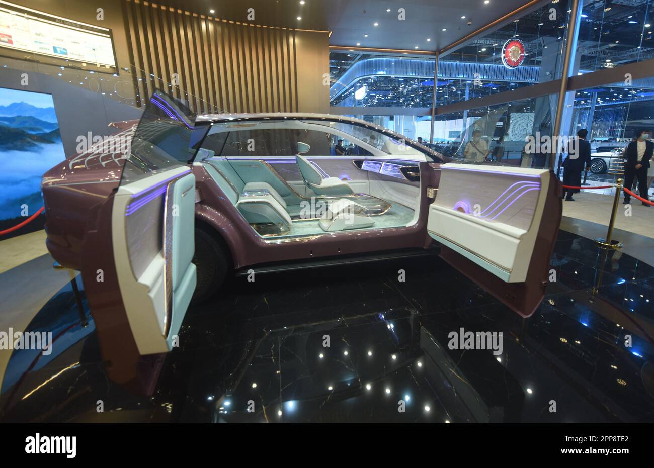 SHANGHAI, CHINA - APRIL 18, 2023 - The Hongqi E-LS concept car is seen ...