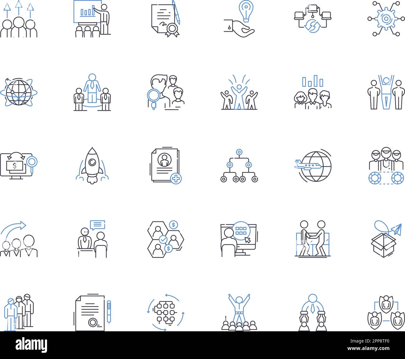 Decision-making and resolution line icons collection. Choice, Resolve ...