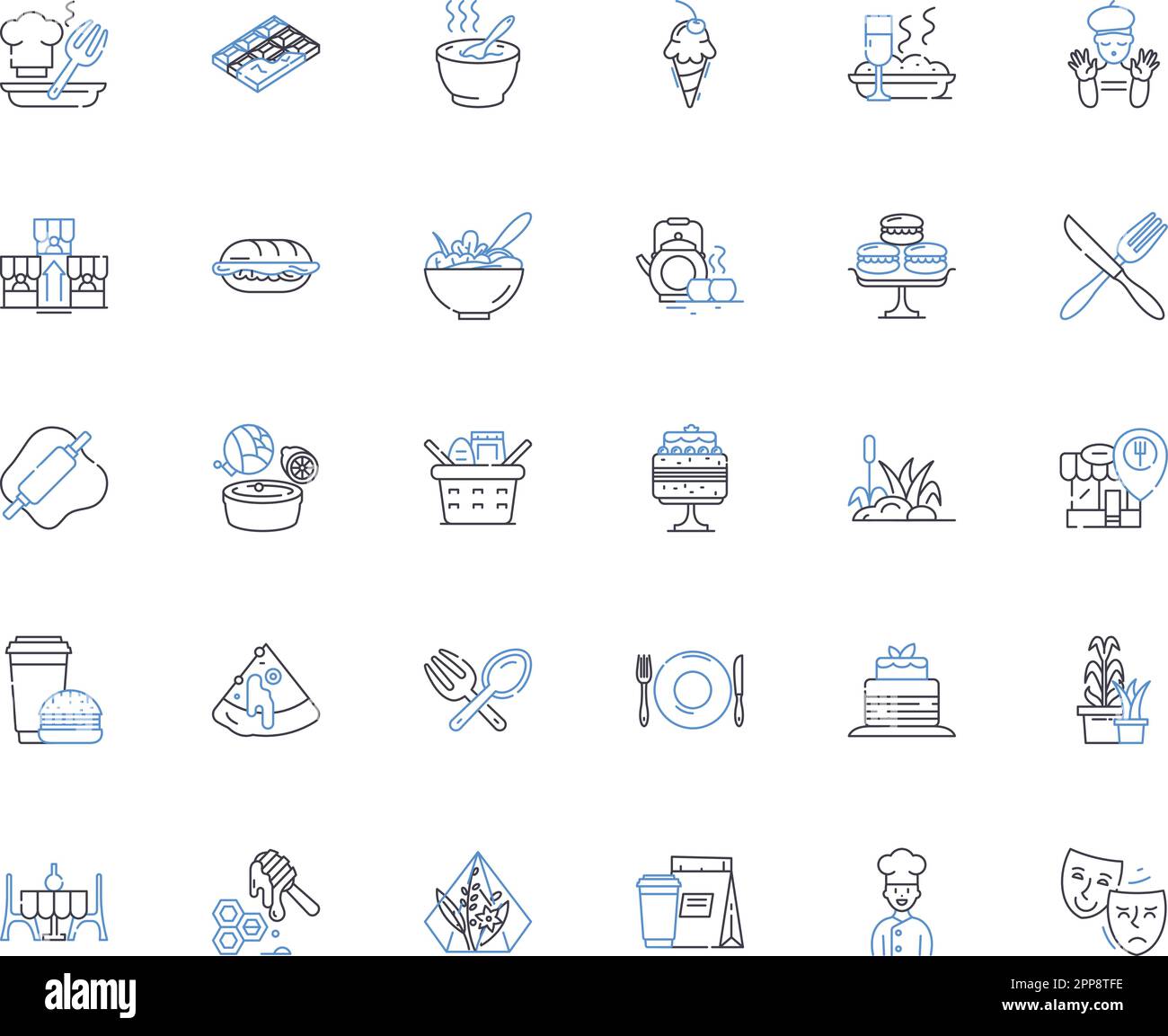 Sweet factory line icons collection. Confectiry, Delectable, Indulgence ...