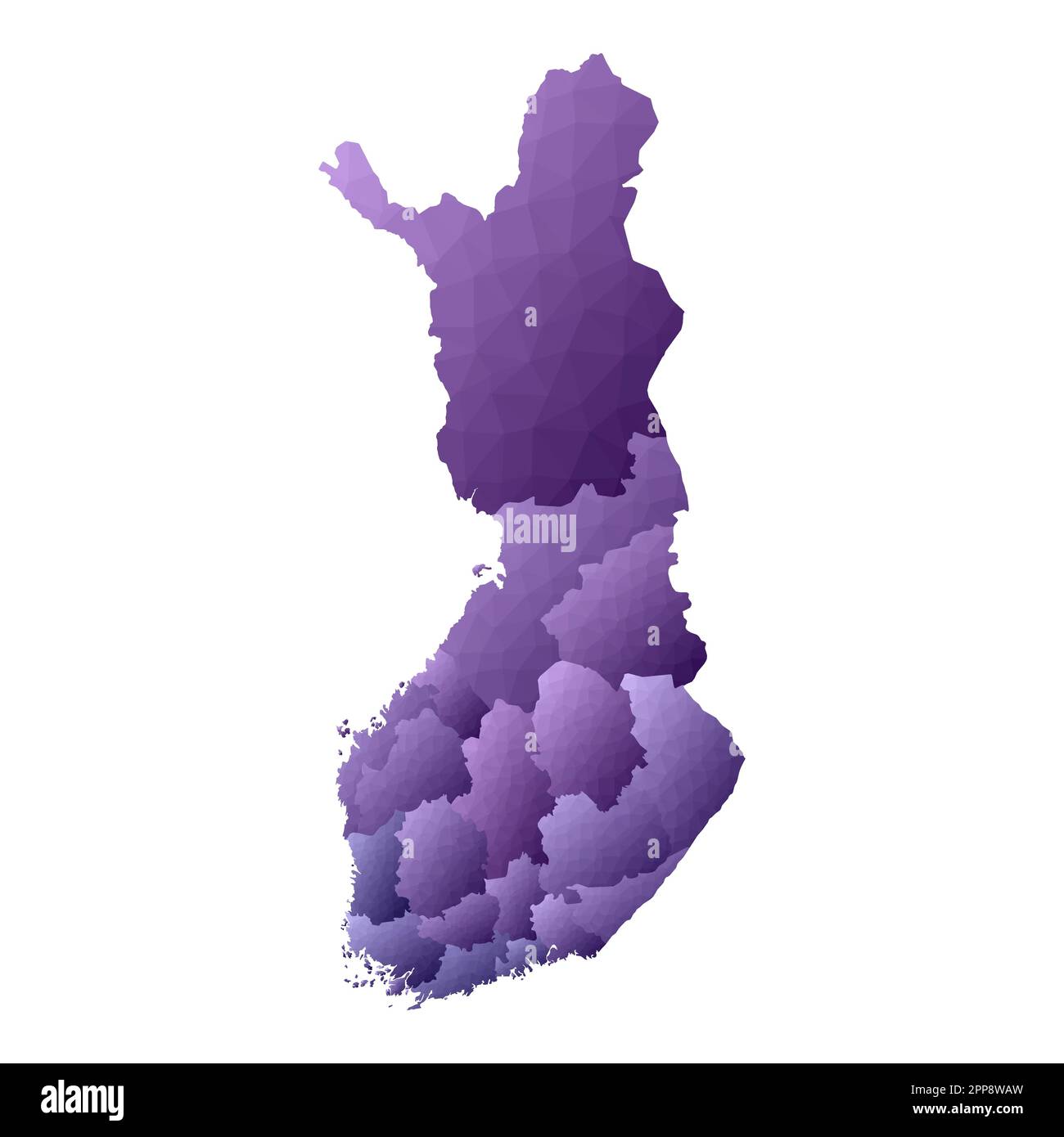 Finland vector outline map hi-res stock photography and images - Alamy