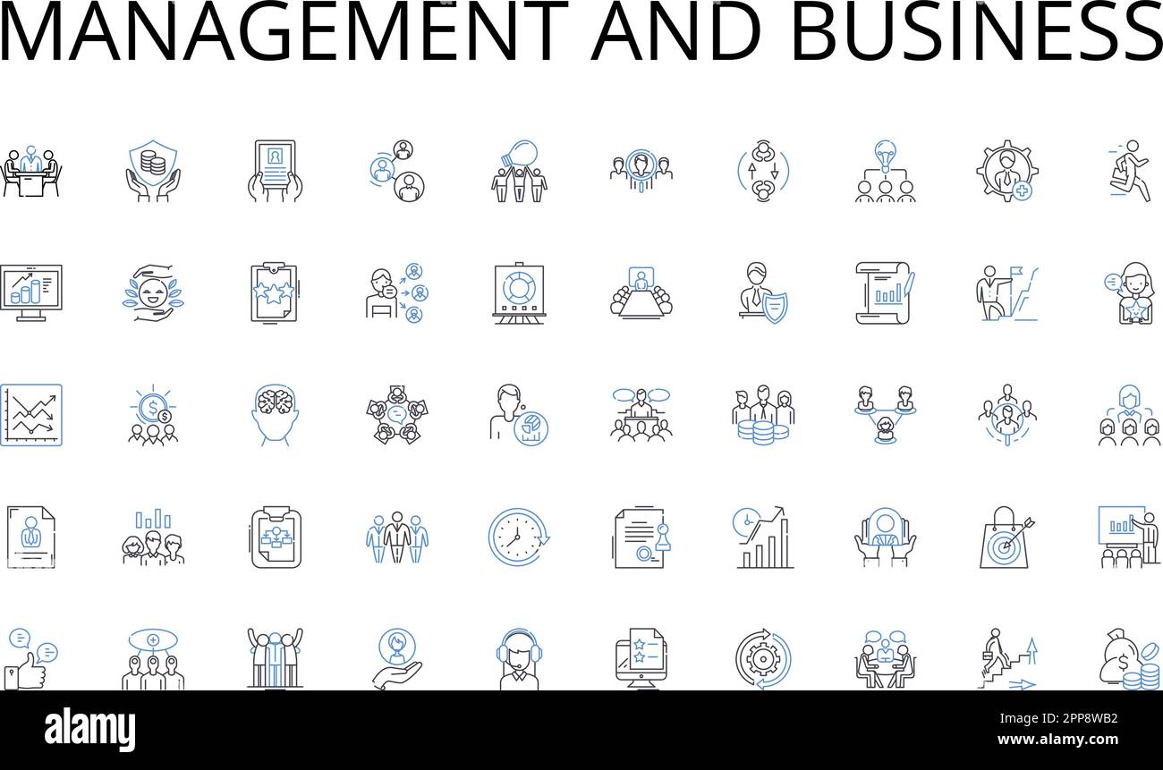 Management and business line icons collection. Risk-takers, Visionaries ...