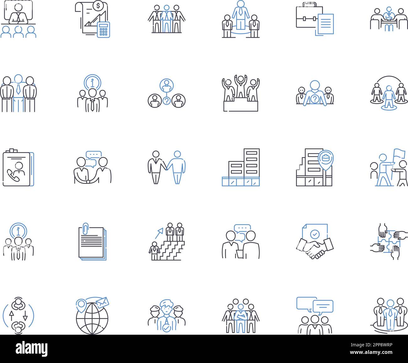 Entrepreneurial pursuit line icons collection. Passion, Innovation ...