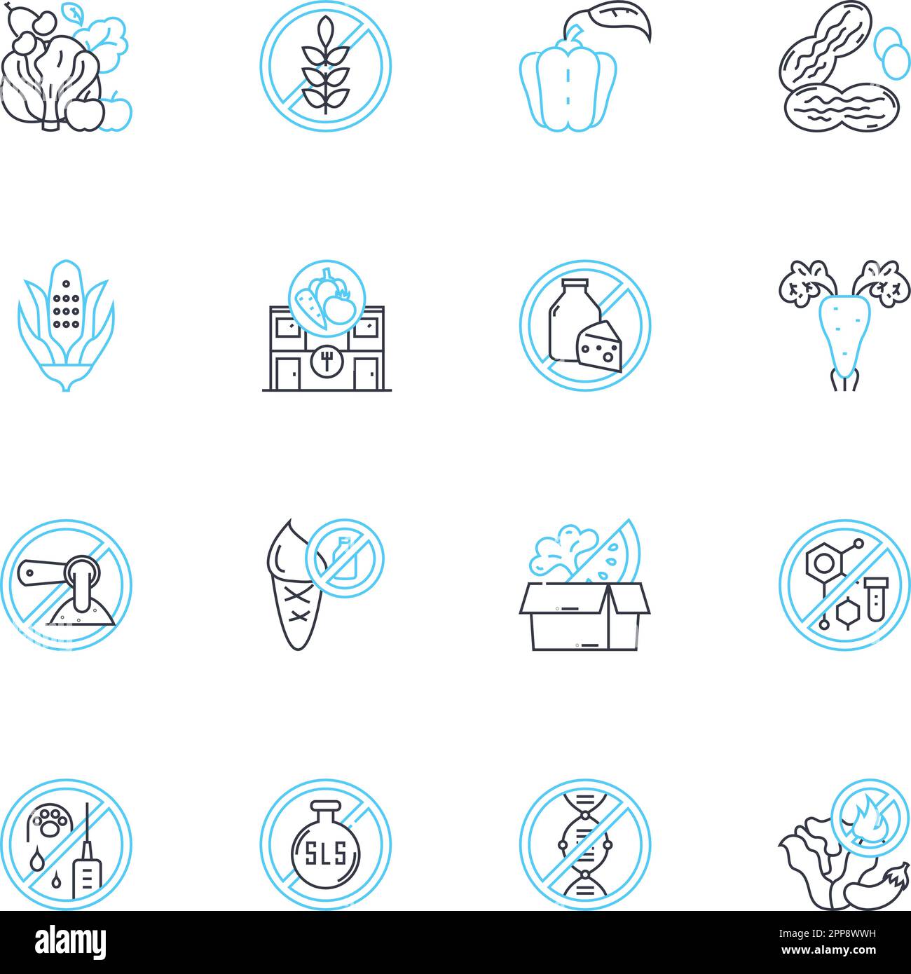 Plant-based linear icons set. Vegan, Vegetarian, Nutritious, Healthy ...