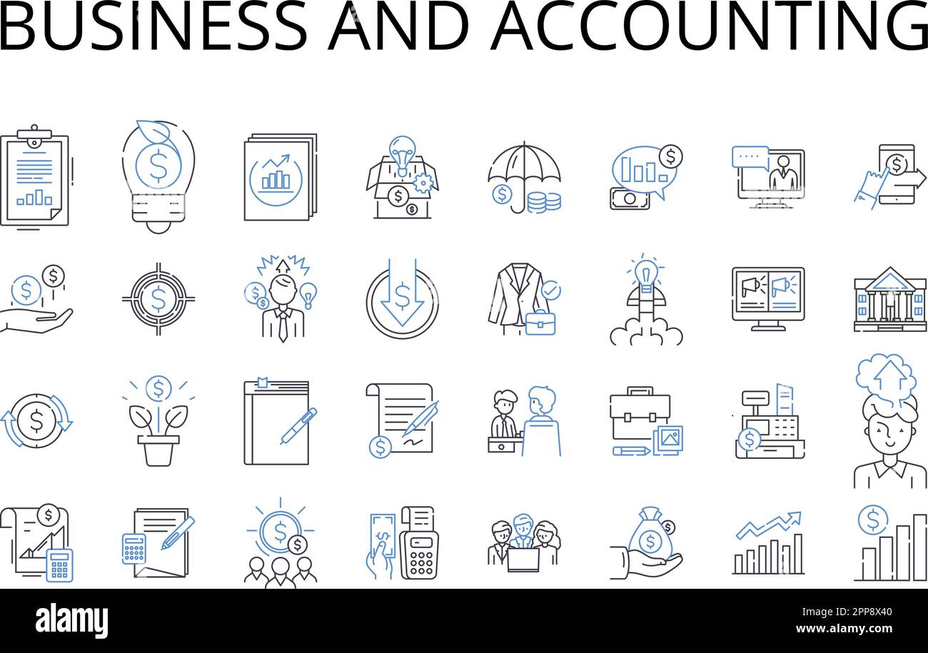 Business and accounting line icons collection. Commerce, Enterprise ...