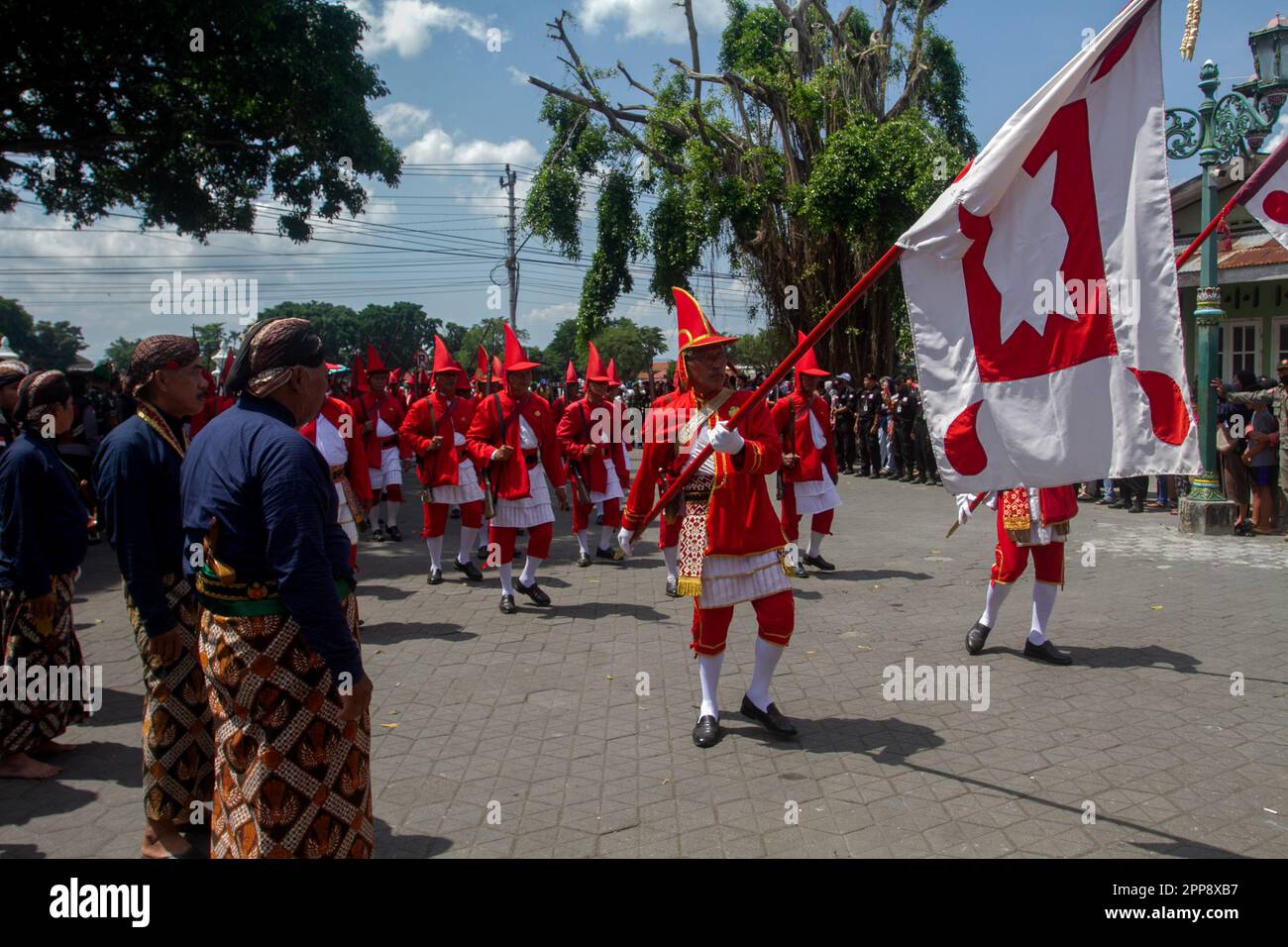 Yogyakarta, Indonesia. 22nd Apr, 2023. Volunteers of Kraton Palace ...