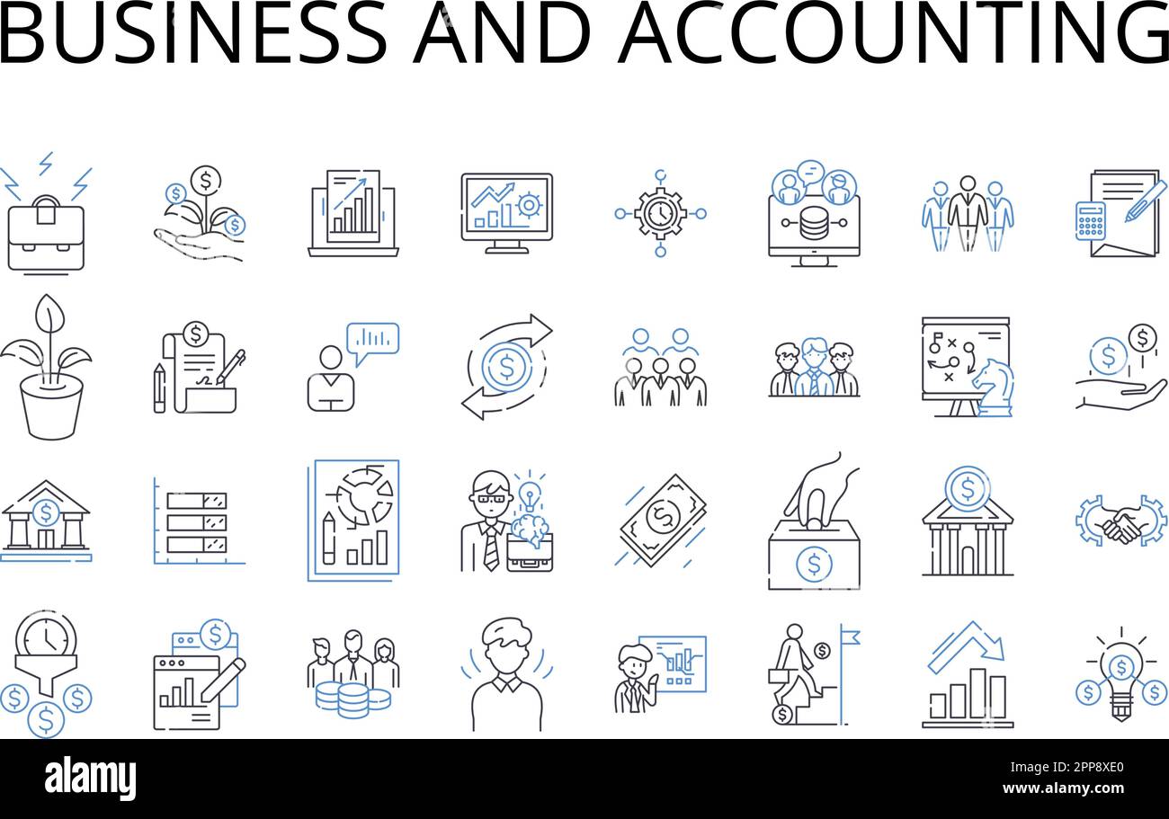 Business and accounting line icons collection. Commerce, Enterprise ...