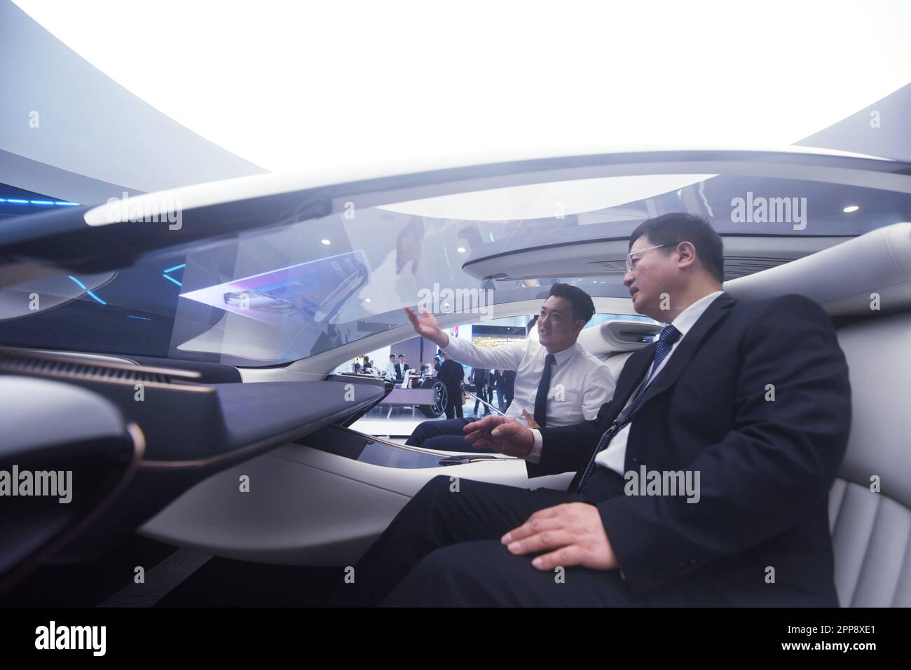 SHANGHAI, CHINA - APRIL 18, 2023 - Visitors experience the next ...