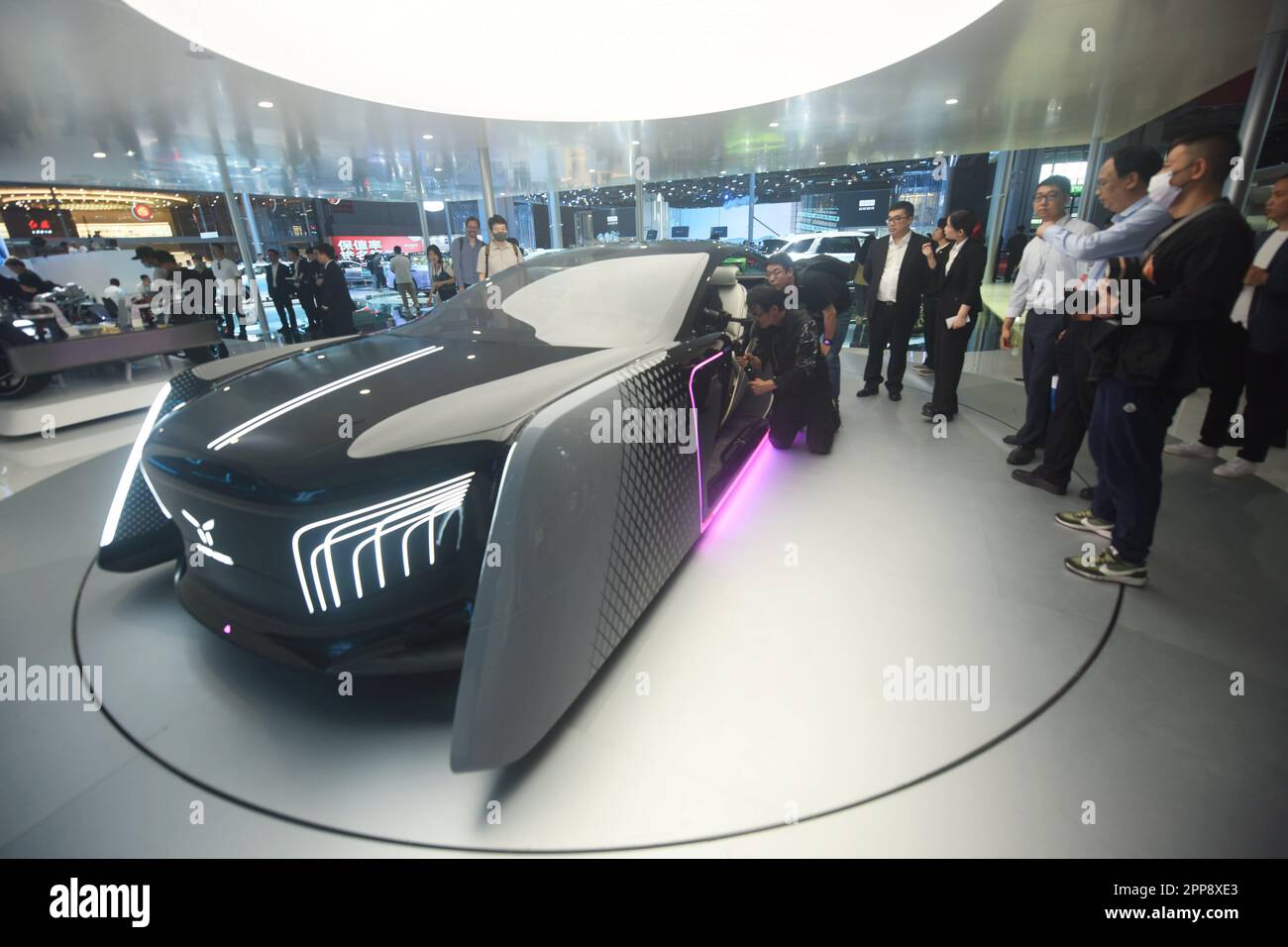 SHANGHAI, CHINA - APRIL 18, 2023 - Visitors experience the next ...