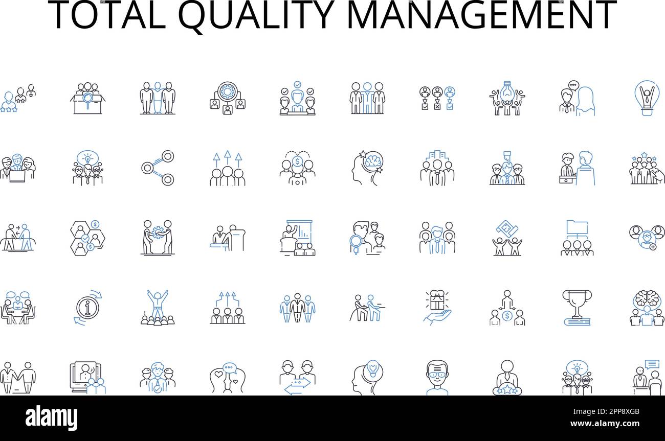Total Quality Management line icons collection. Technology, Automation ...