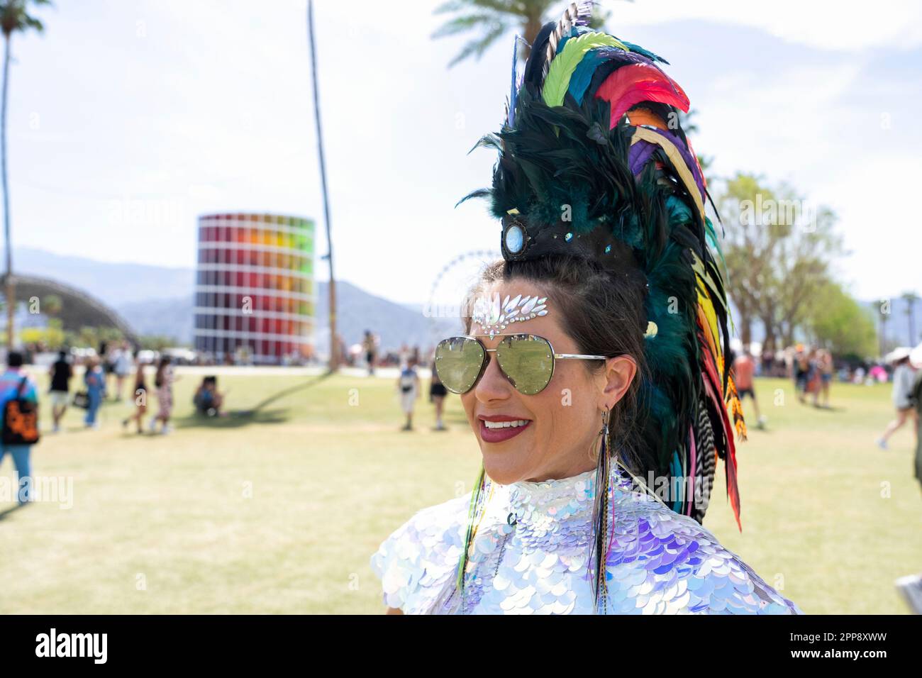 Festivalgoers are seen at the Coachella Music and Arts Festival at the ...