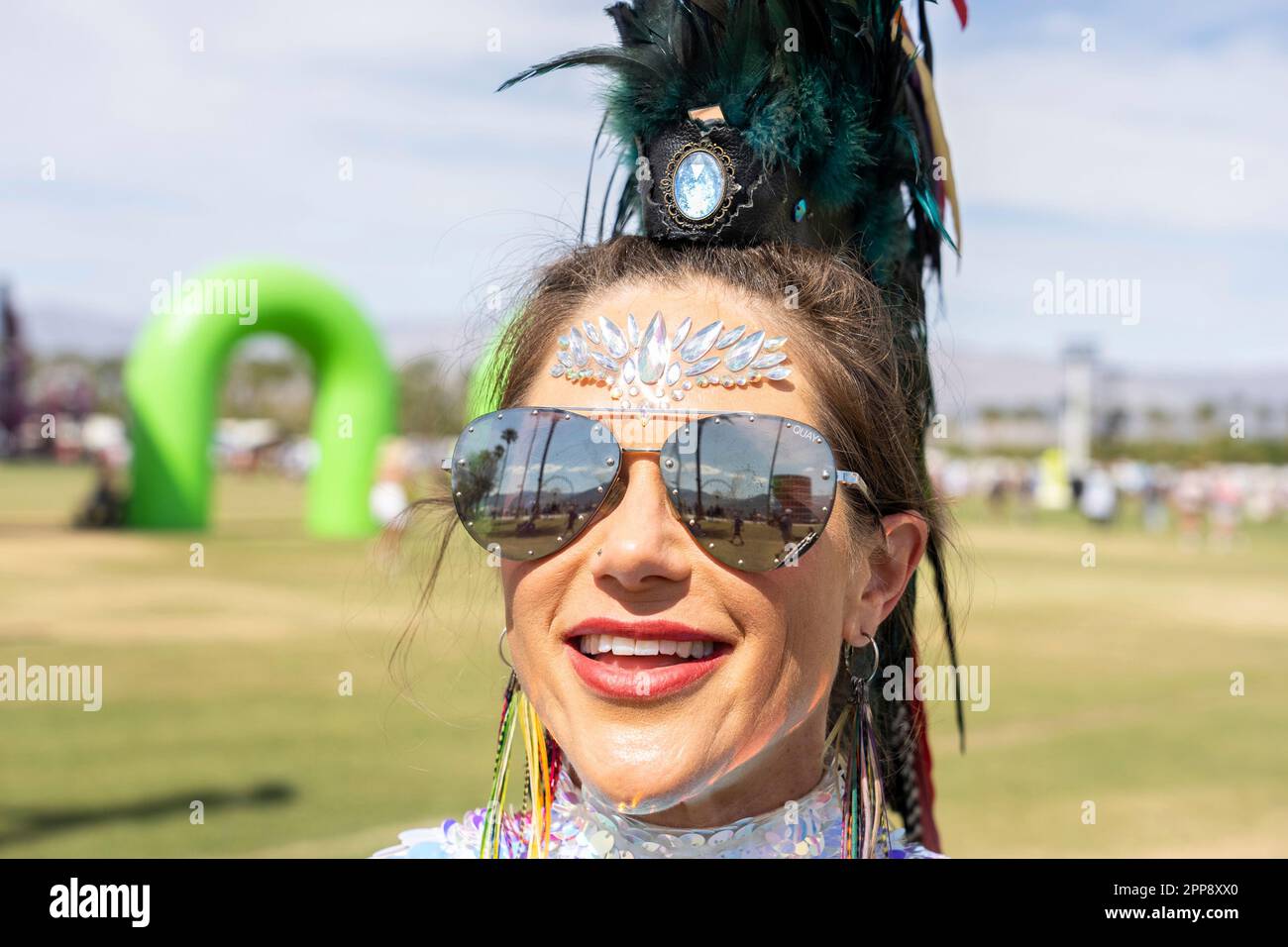 Festivalgoers are seen at the Coachella Music and Arts Festival at the ...
