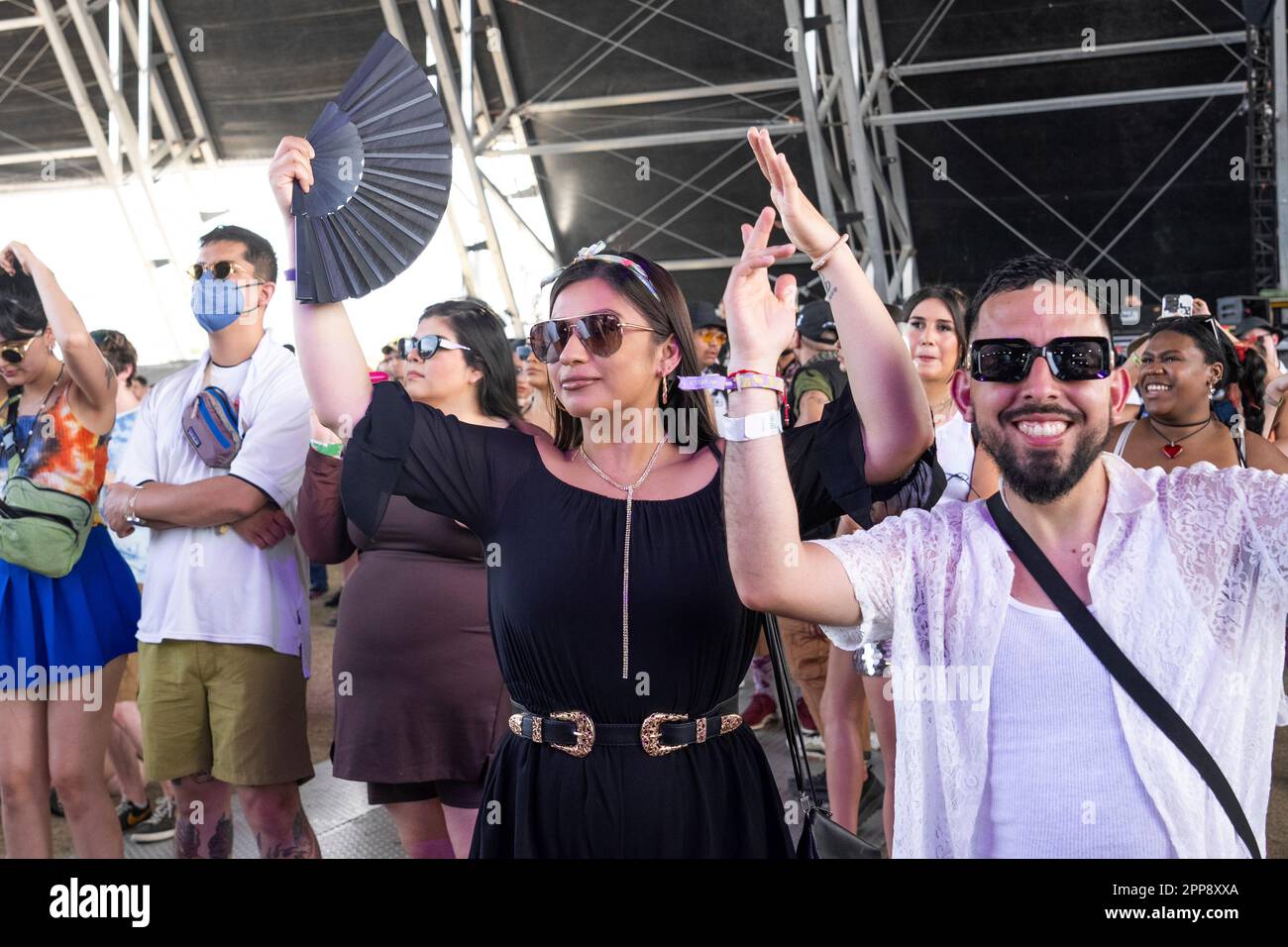 Festivalgoers are seen at the Coachella Music and Arts Festival at the ...