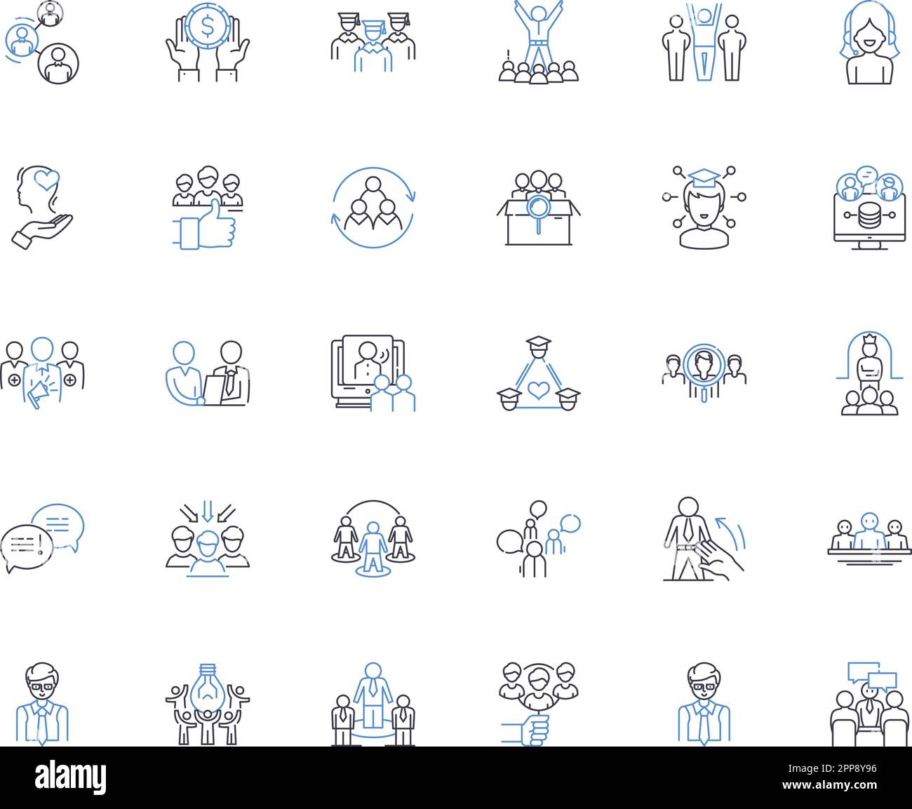 Leadership guru line icons collection. Inspiration, Motivation ...