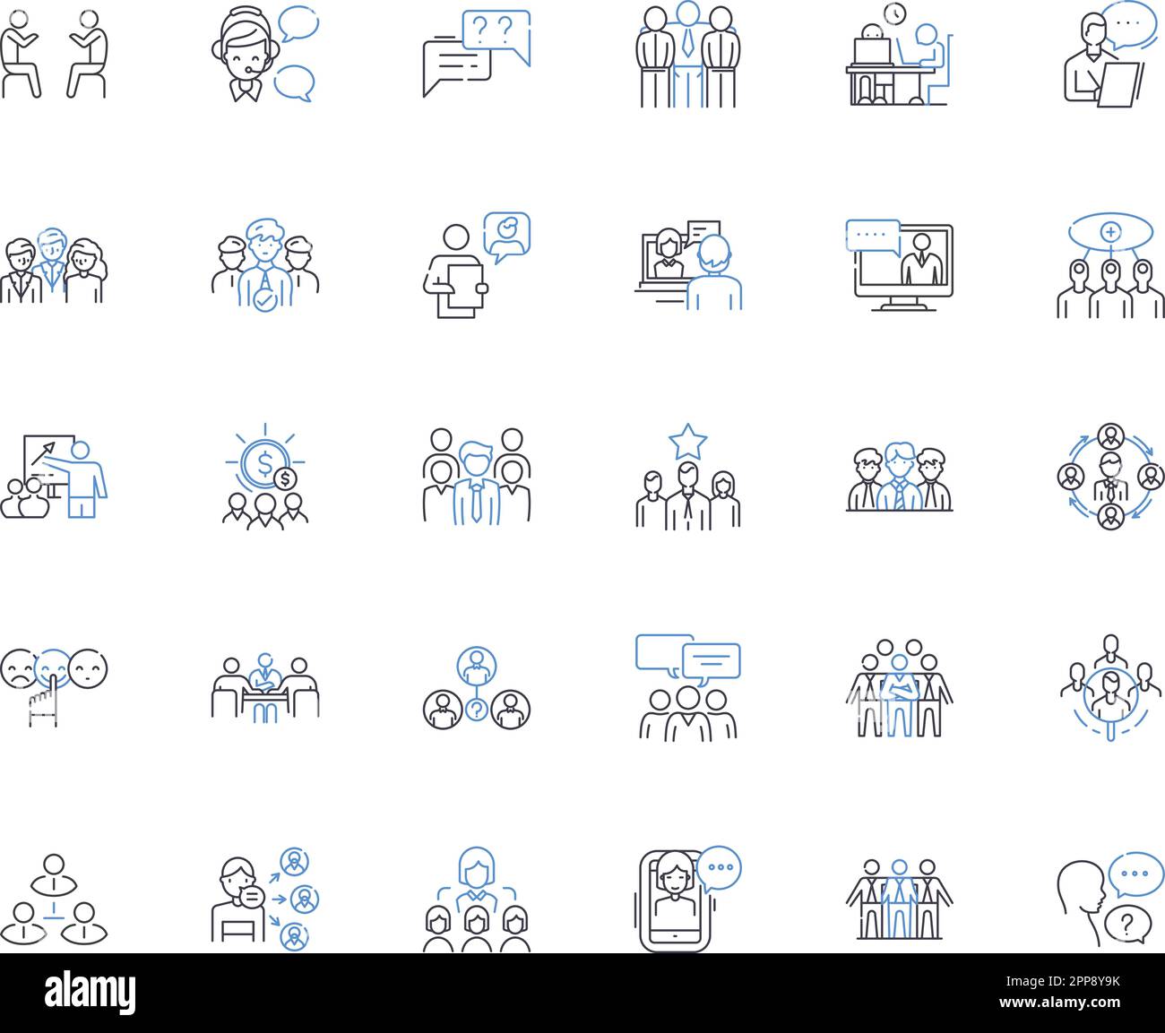 Discourse line icons collection. Communication, Dialogue, Interaction ... Discourse line icons collection. Communication, Dialogue, Interaction ...