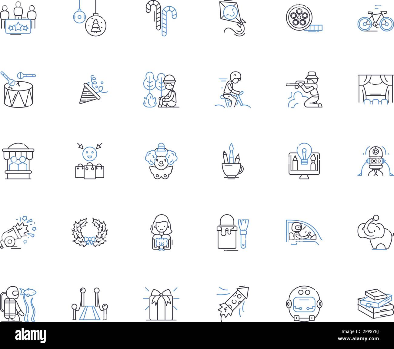 Diversion line icons collection. Distraction, Entertainment, Fun ...