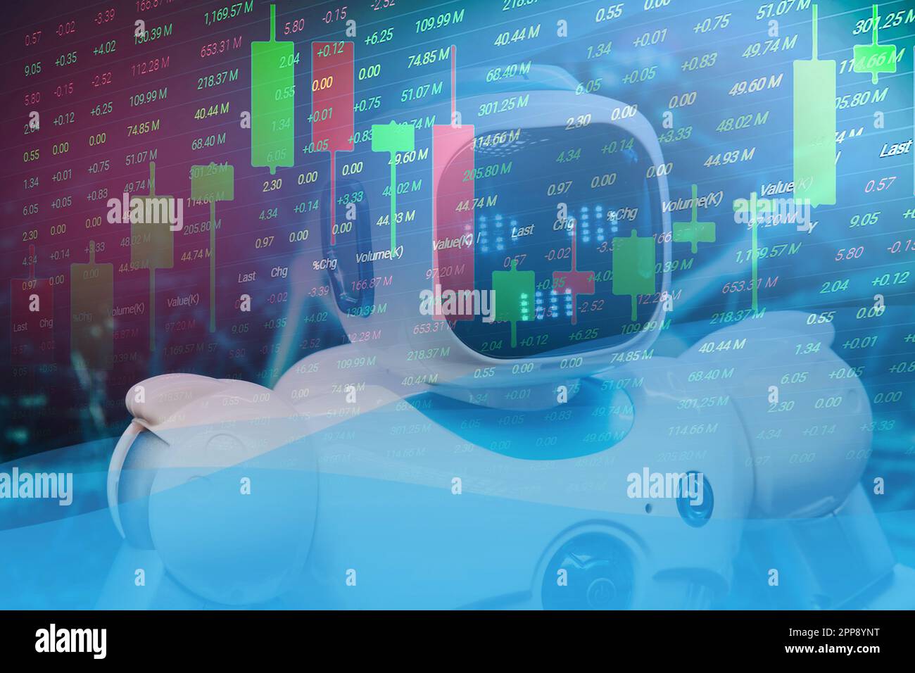 robot ai with graph business stock market graph trading analysis ... robot ai with graph business stock market graph trading analysis ...