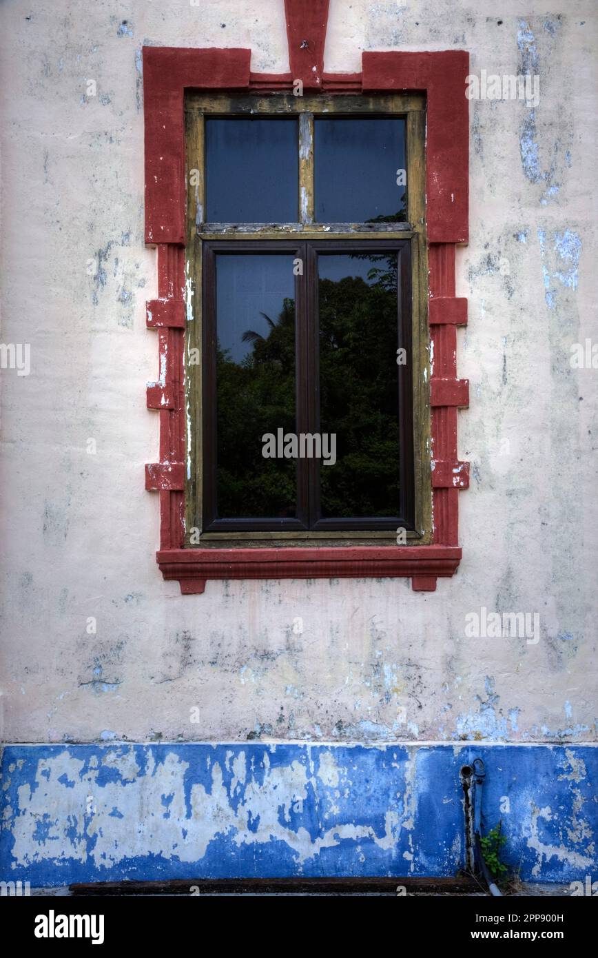 scene of some deserted buildings by the roadside Stock Photo - Alamy