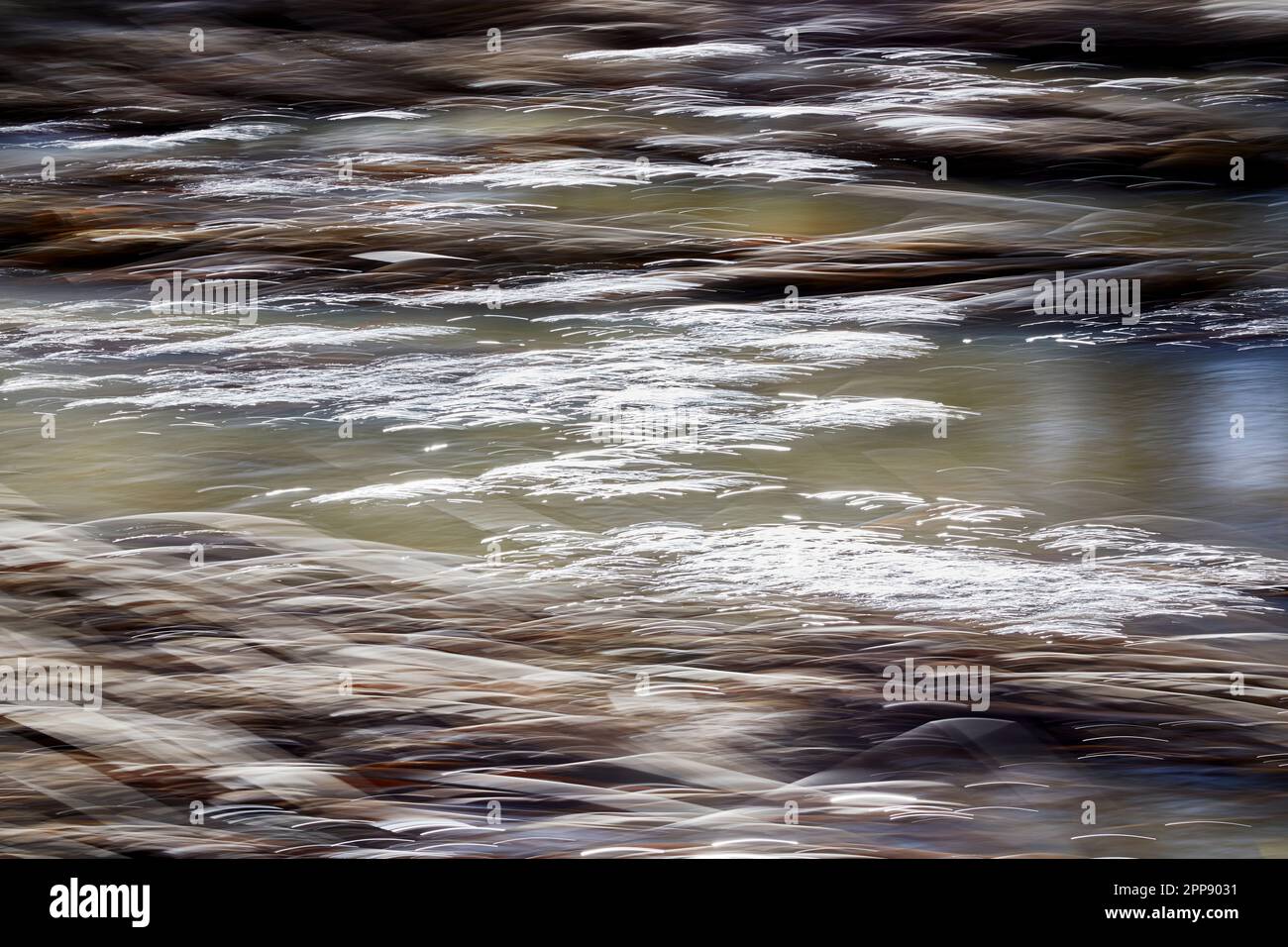 Abstract image of Running Water in a Stream Stock Photo - Alamy