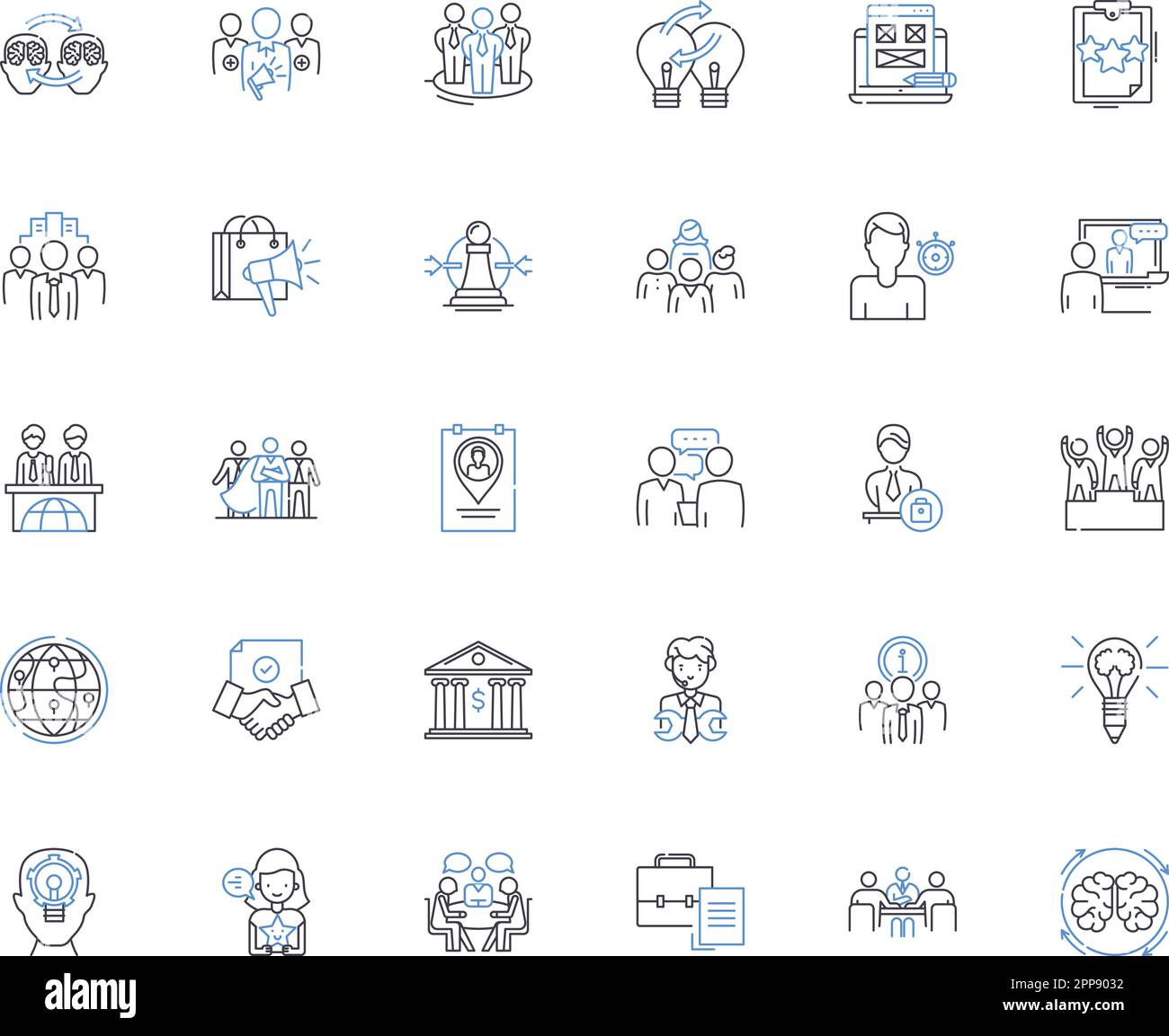 Master entity line icons collection. Dominant , Authority , Leader ...