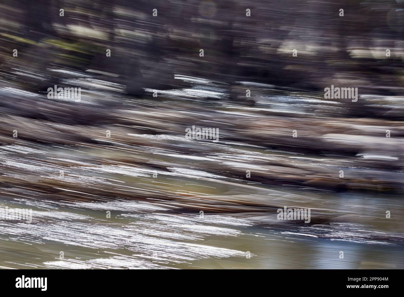 Abstract image of Running Water in a Stream Stock Photo - Alamy