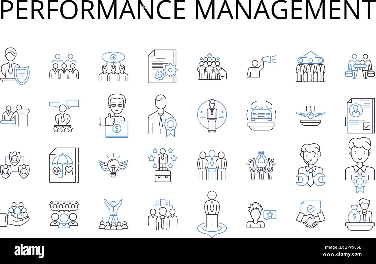 Performance management line icons collection. Talent development, Goal ... Performance management line icons collection. Talent development, Goal ...