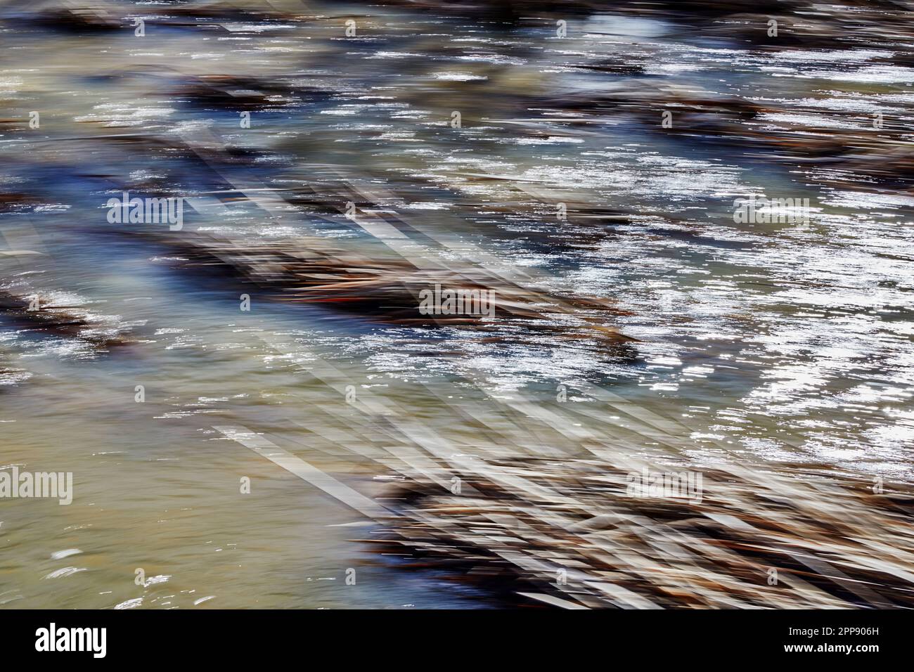Abstract image of Running Water in a Stream Stock Photo - Alamy