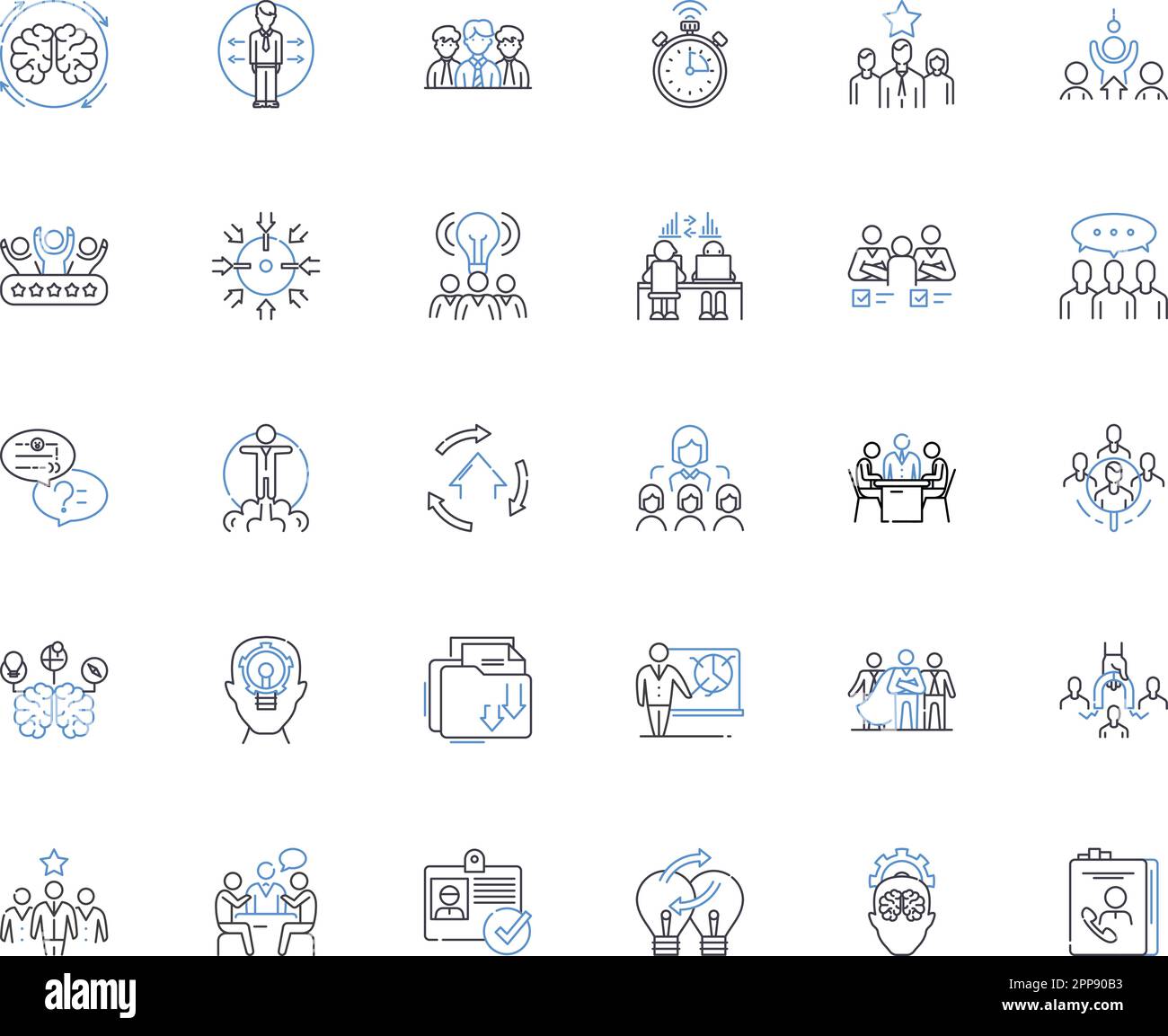 Marketing workshop line icons collection. Branding, Strategy, Nerking ...