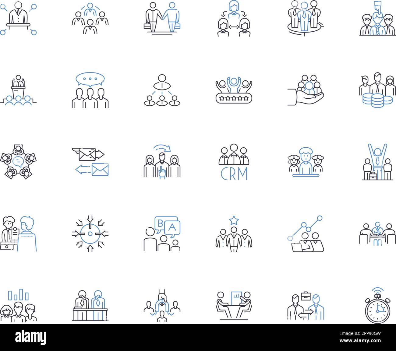 Leadership seminar line icons collection. Inspire, Motivate, Empower ...