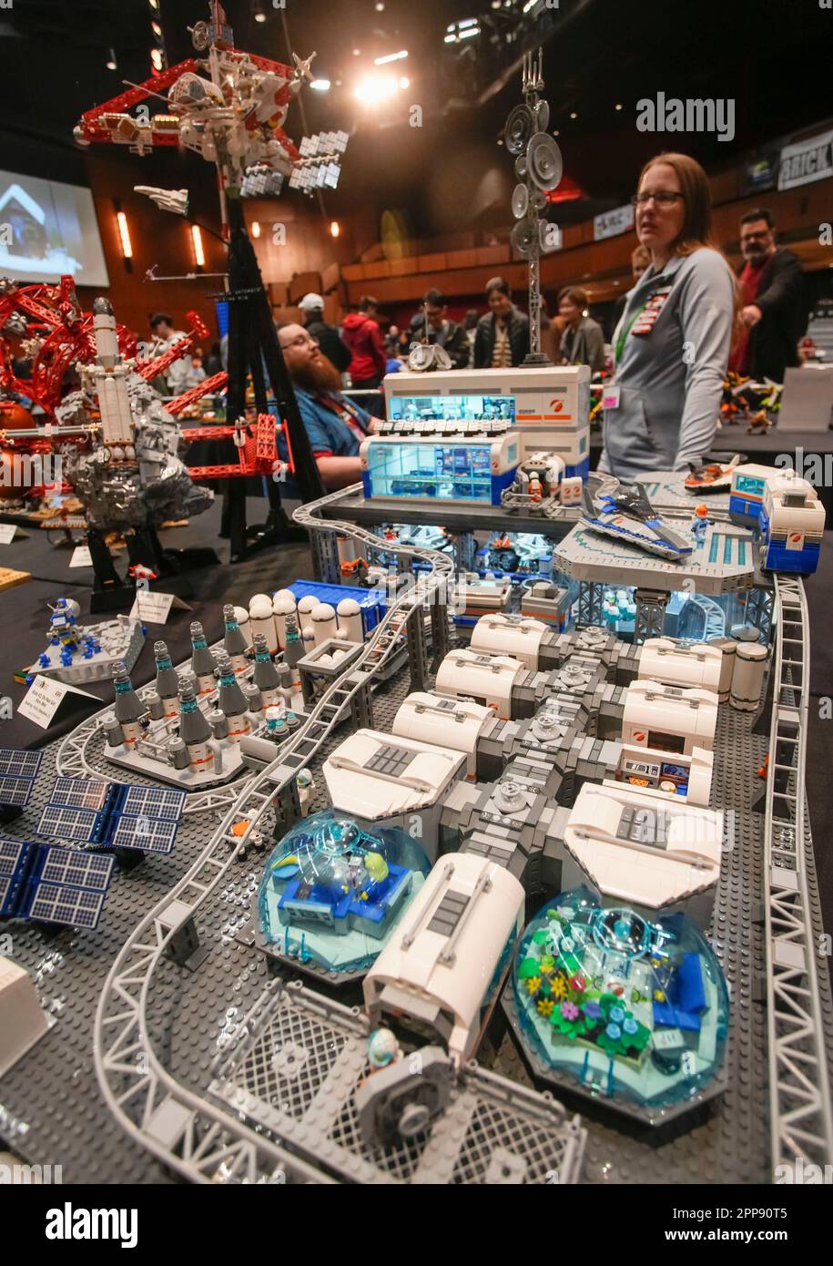 Richmond, Canada. 22nd Apr, 2023. A LEGO installation is displayed at ...
