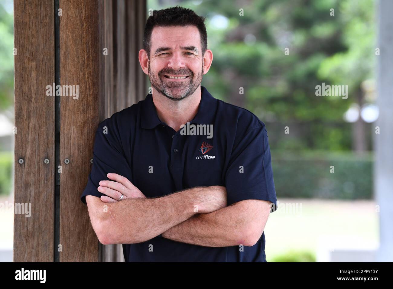 Redflow boss Tim Harris poses for a photograph in Brisbane, Friday ...