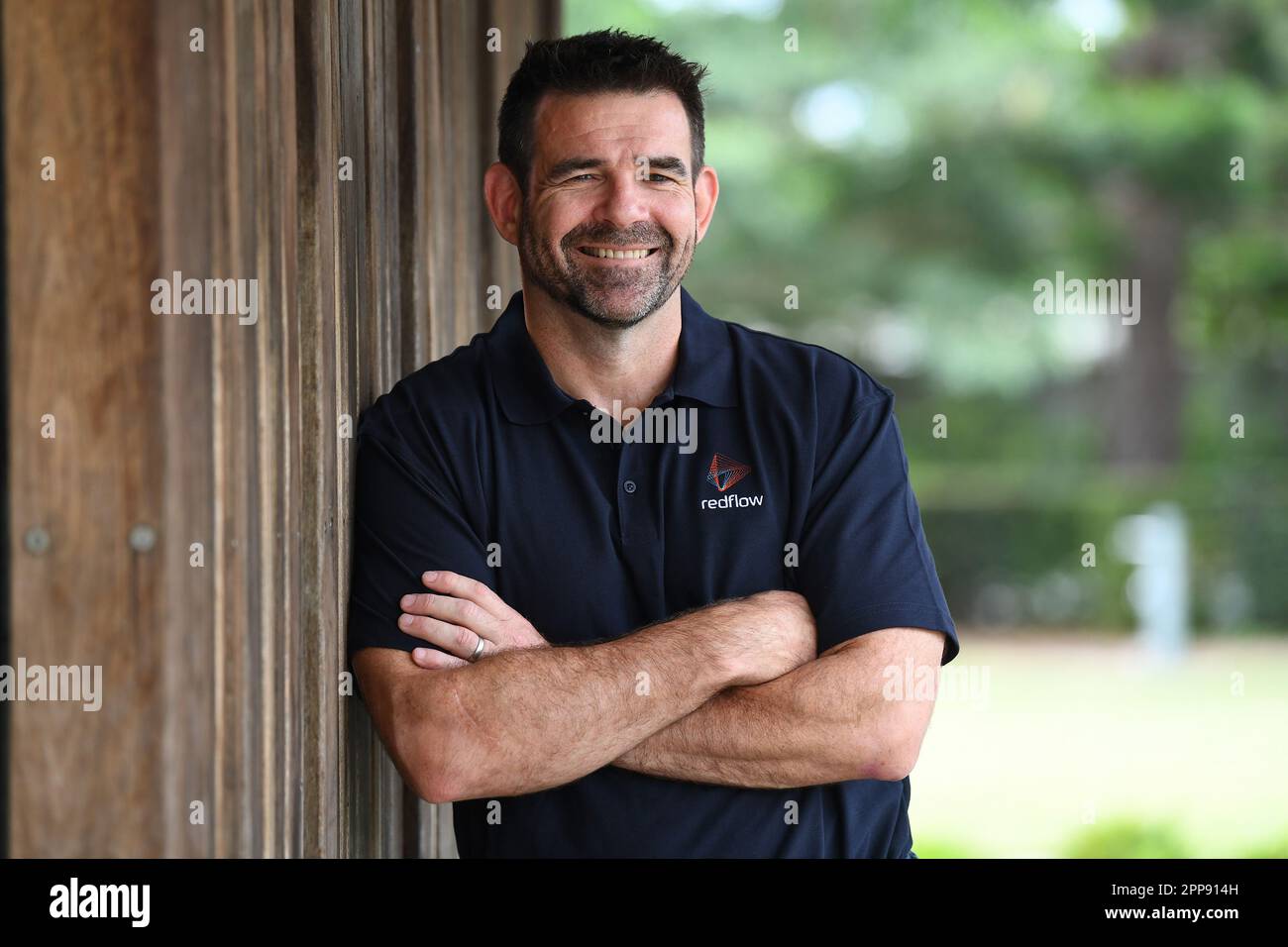 Redflow boss Tim Harris poses for a photograph in Brisbane, Friday ...