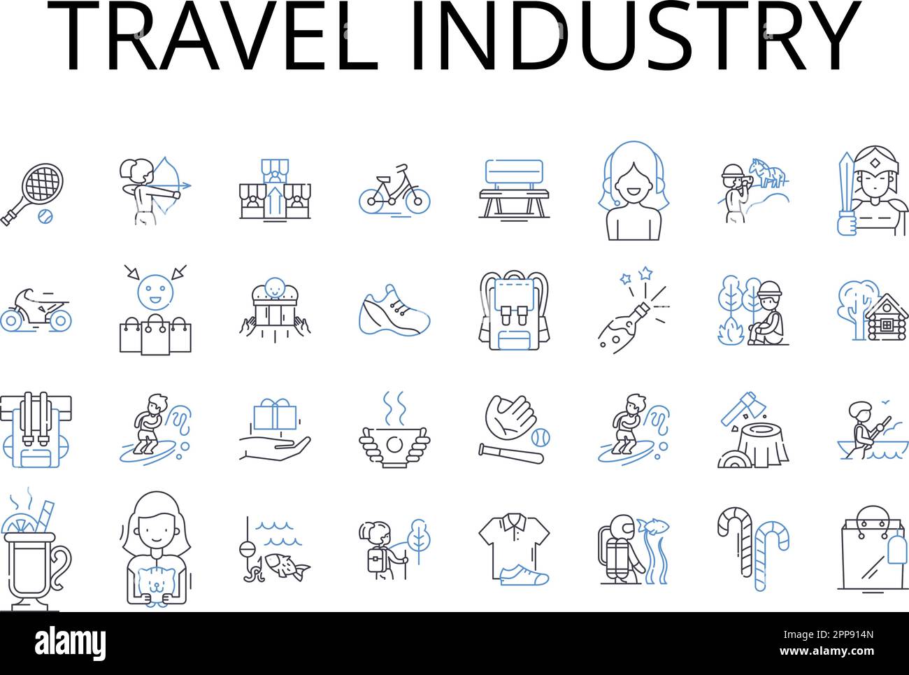 Travel industry line icons collection. Tourism, Hospitality industry ... Travel industry line icons collection. Tourism, Hospitality industry ...