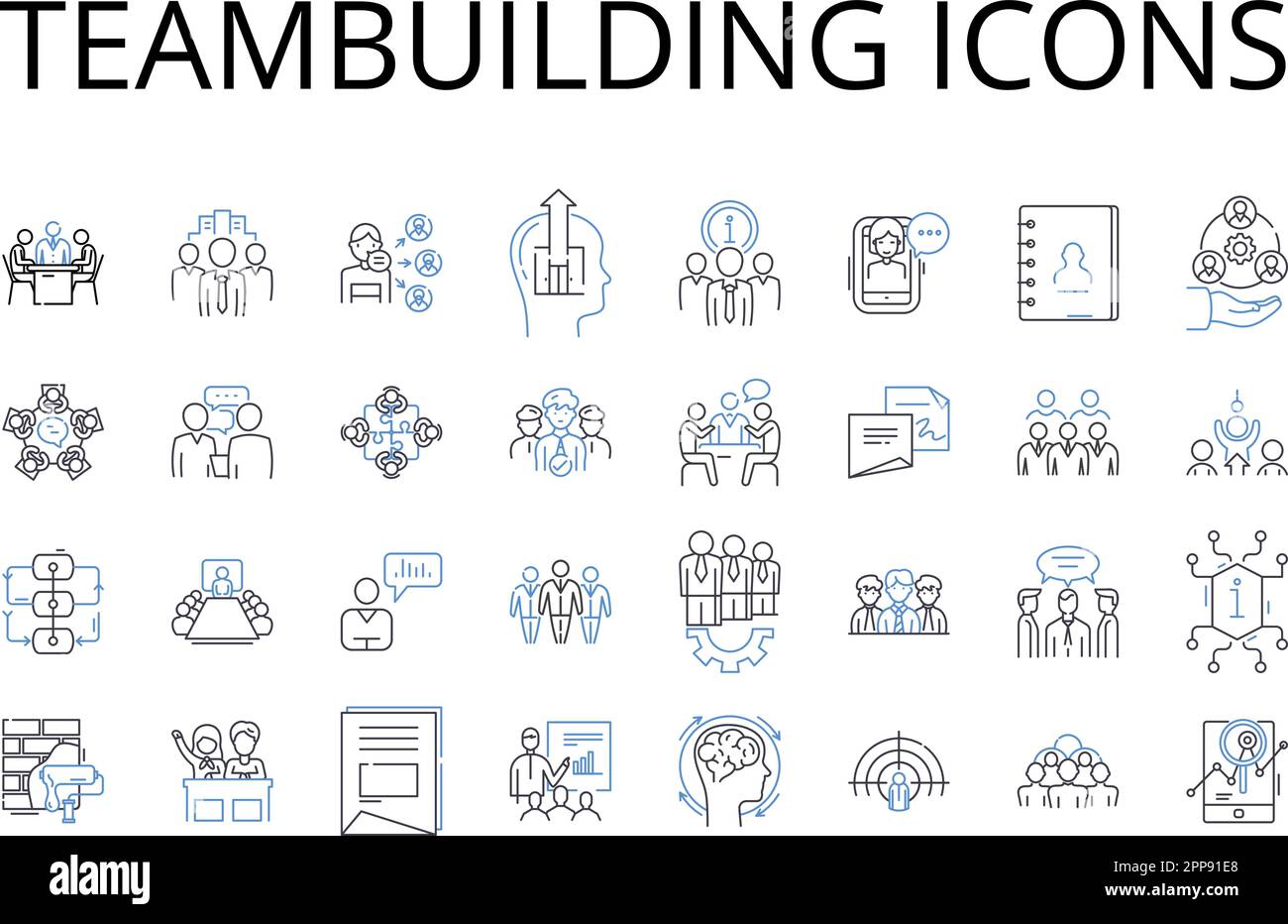 Teambuilding icons line icons collection. Leadership symbols ... Teambuilding icons line icons collection. Leadership symbols ...
