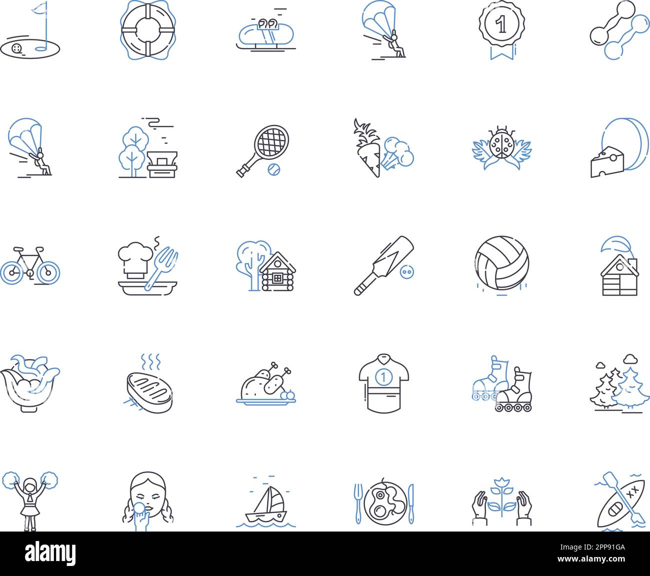 Optimal health line icons collection. Wellness, Vitality, Balance ...