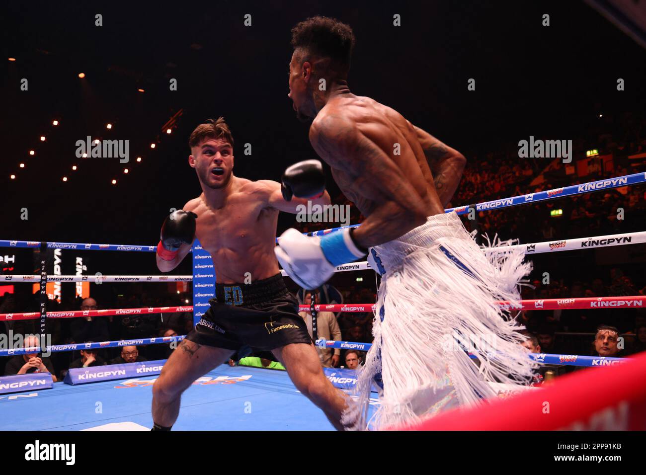 LONDON, UK - APRIL 22: Jonathan Porter battles Ed Matthews in their 160 ...