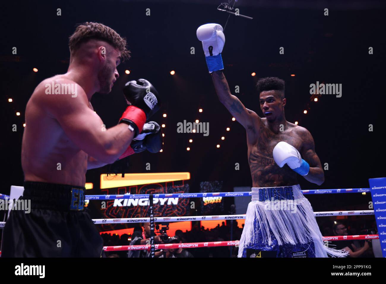 LONDON, UK - APRIL 22: Jonathan Porter battles Ed Matthews in their 160 ...