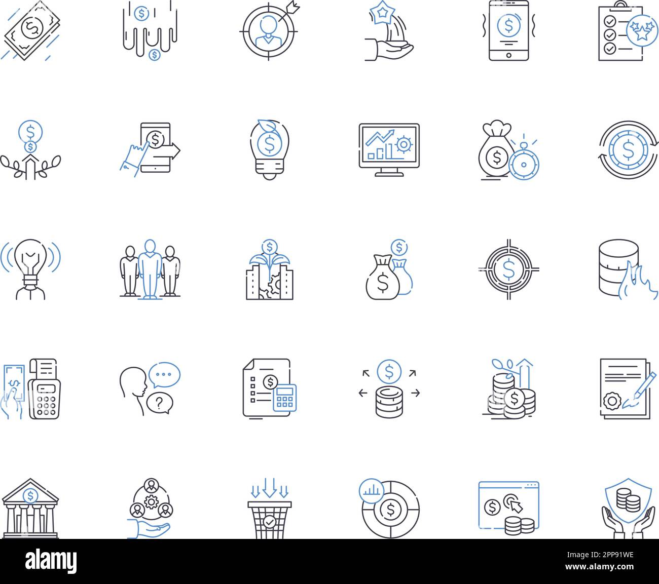 Internet boutiques line icons collection. Online, E-commerce, Boutique ...