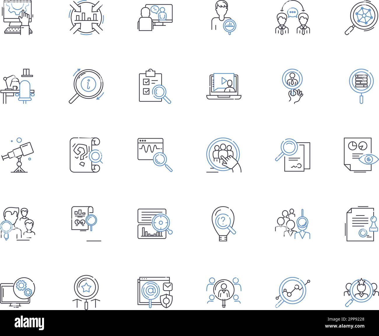 Study line icons collection. Education, Learning, Research, Books ...