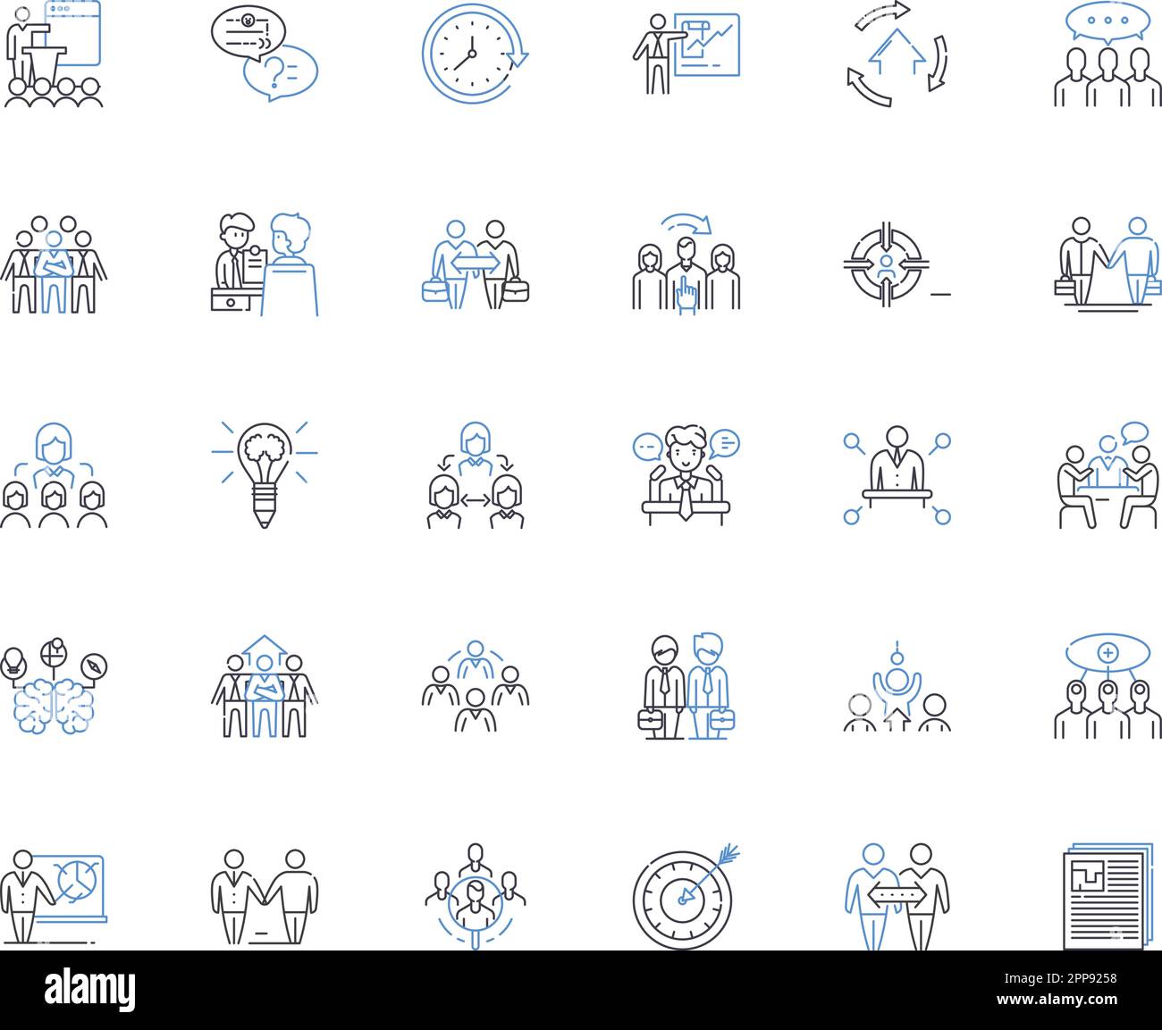 Team Gathering line icons collection. Cohesion, Collaboration, Unity ...