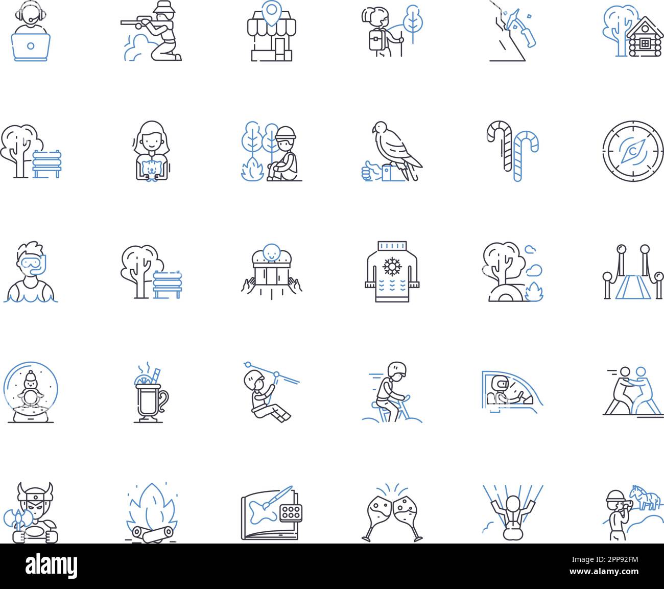 Wildlife safaris line icons collection. Safari, Wildlife, Adventure ...